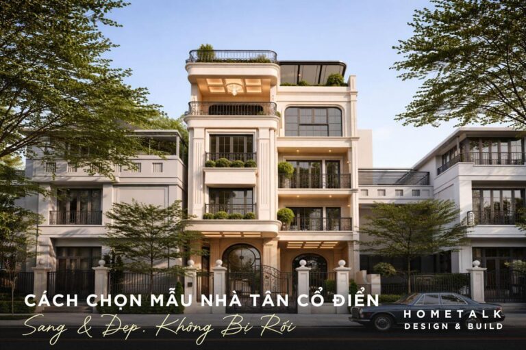 Mẫu Nhà Phố Tân Cổ điển 2026: Sang Trọng, đẹp Hút Hồn