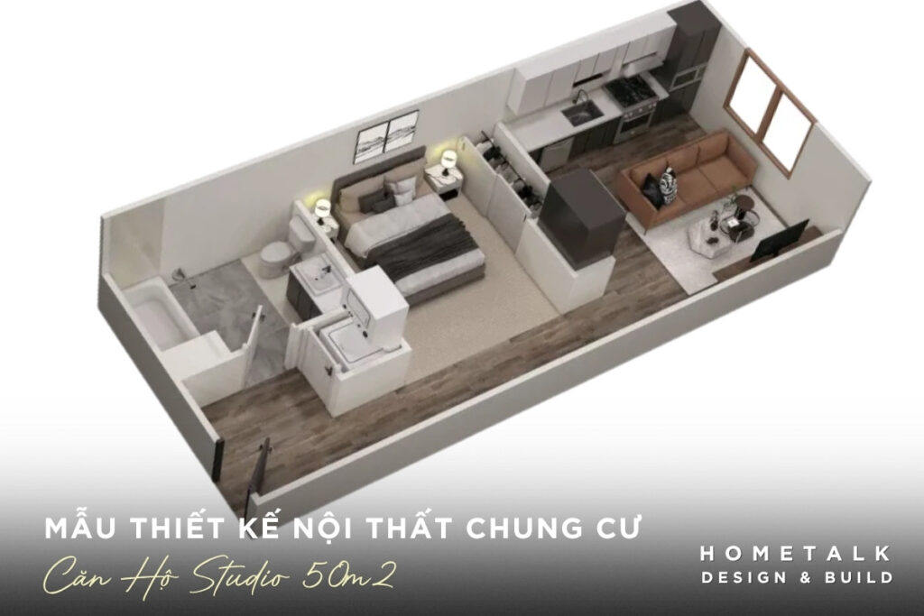 8+ Mẫu Thiết Kế Nội Thất Chung Cư 50m2 đẹp, Tiện Nghi 2025